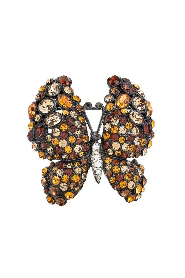 KENNETH JAY LANE Topaz Butterfly Pin - Red