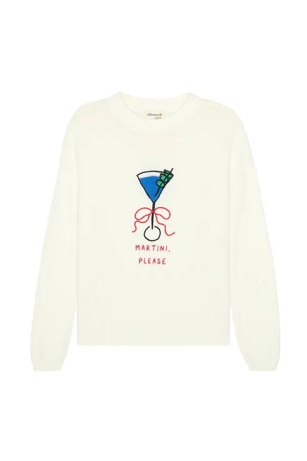 ELLSWORTH + IVEY Sadie Crewneck Sweater - Natural