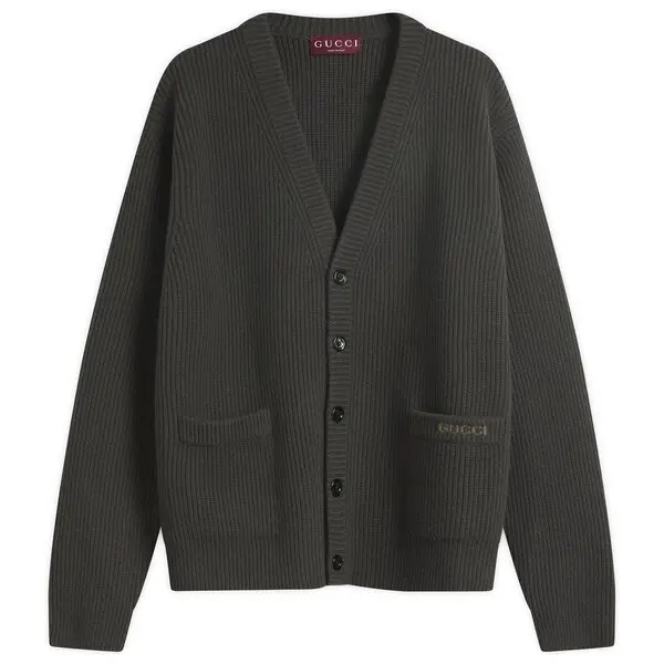 Gucci Ribbed Wool Cardigan