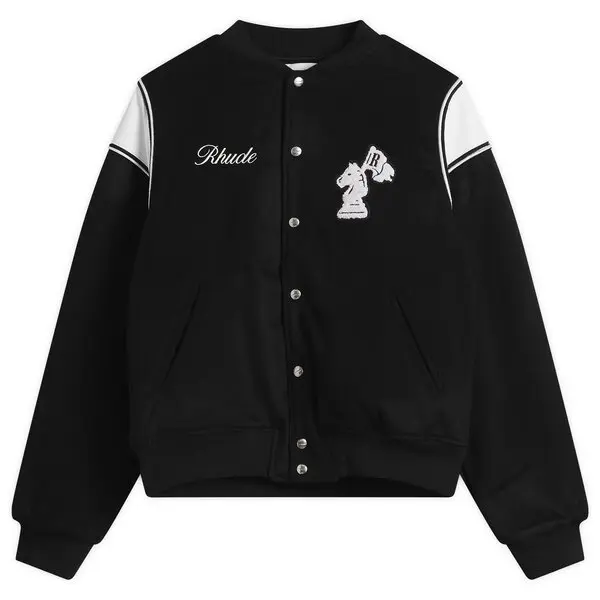 Rhude Regista Bomber Jacket - Black/white/gold