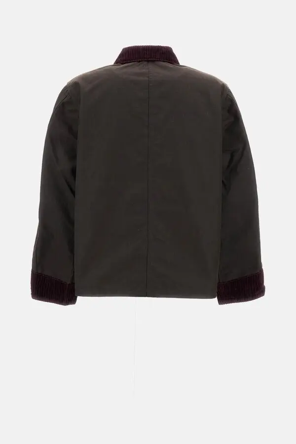 BODE NEW YORK Waxed Jacket With Corduroy Details