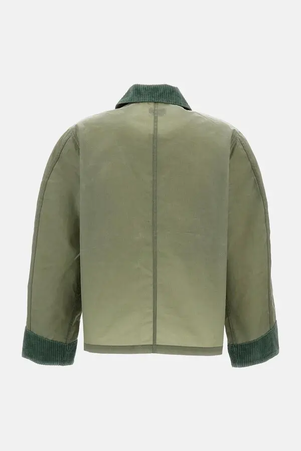 BODE NEW YORK Waxed Jacket With Corduroy Details