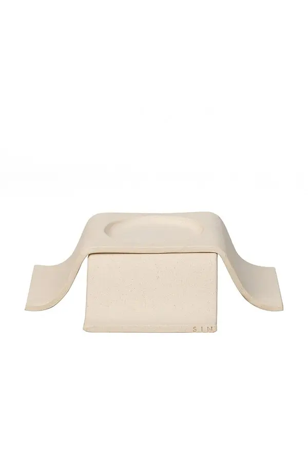 SIN Noor Pillar Tall Candle Holder In Cream - Bone