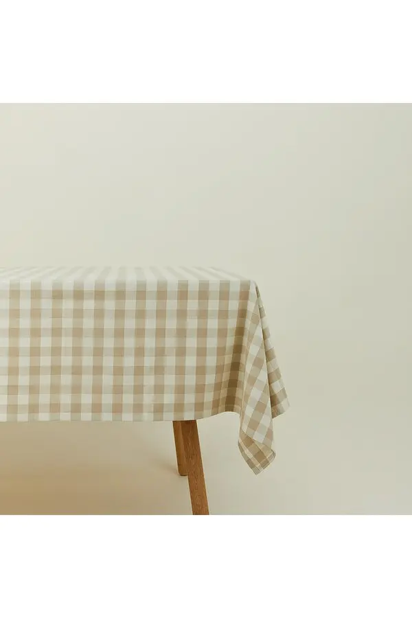HAWKINS NEW YORK Essential Gingham Tablecloth In Ivory
