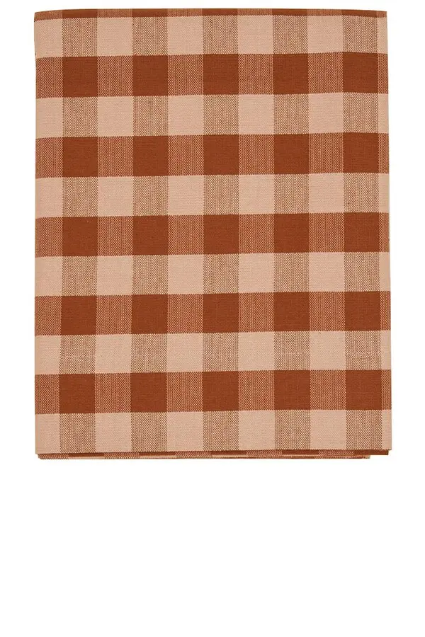 HAWKINS NEW YORK Cotton Shower Curtain - Blush & Terracotta