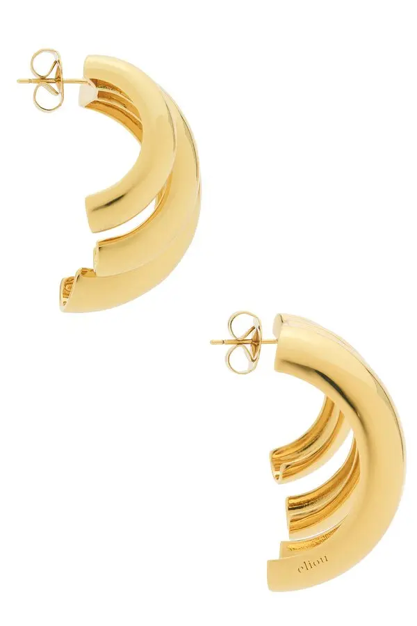 Éliou Tripla Hoop Earrings - Gold