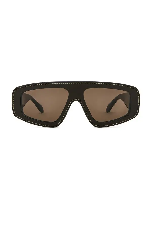 Alaïa Shield Sunglasses - Brown & Havana