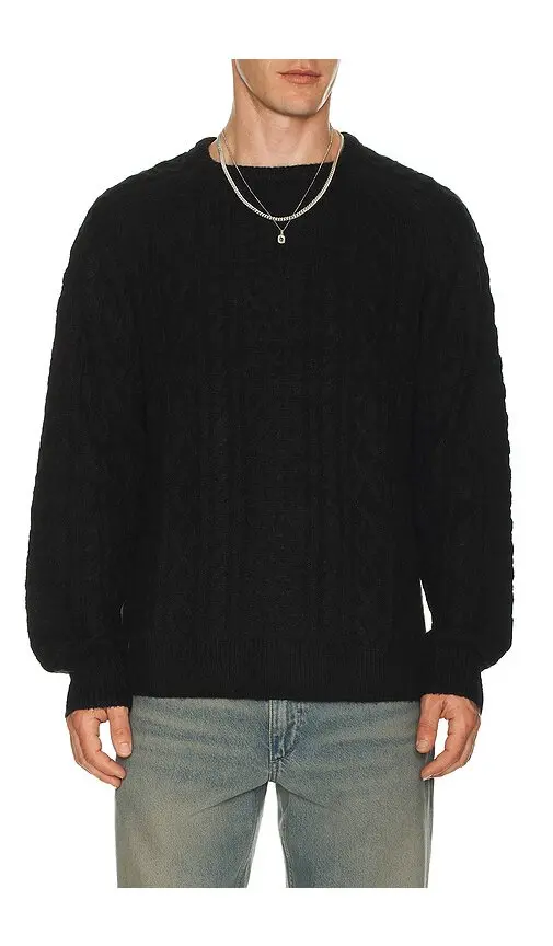 RHYTHM Mohair Fisherman Knit Sweater