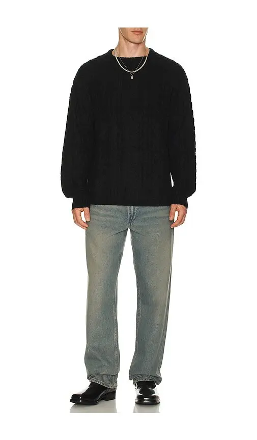 RHYTHM Mohair Fisherman Knit Sweater