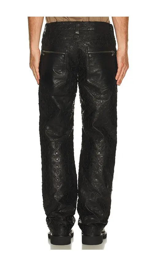AFFLICTION Quilted Cross Leather Pant