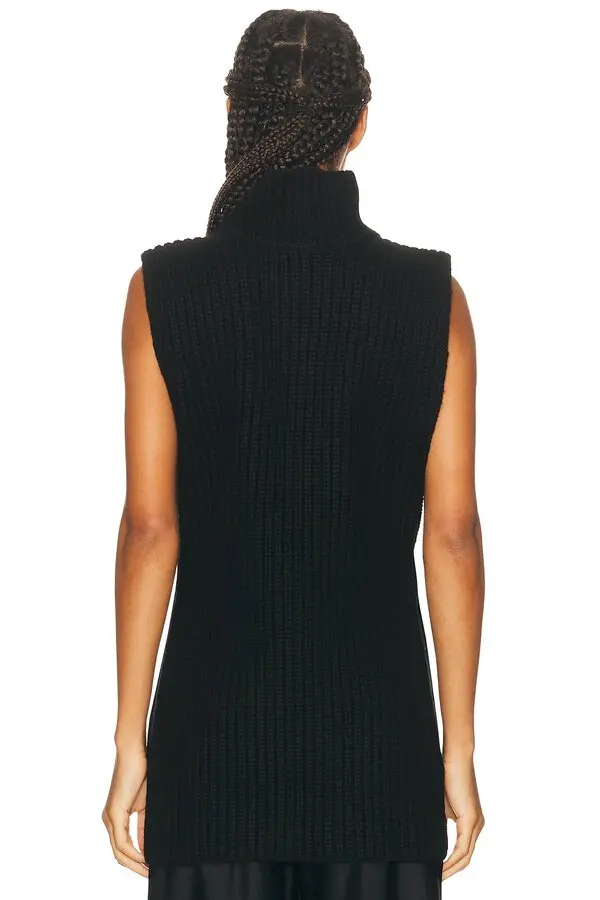 Brandon Maxwell Grayson Ribbed Gilet