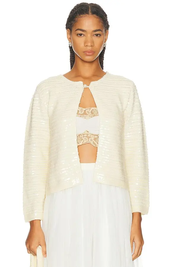 BODE Spotlight Swing Cardigan - Ivory