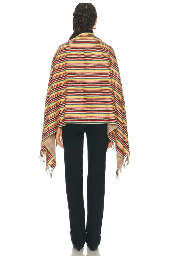 BODE Lawrence Shawl In Red,yellow