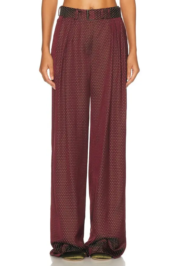 Dries Van Noten Peaches Pants - Burgundy