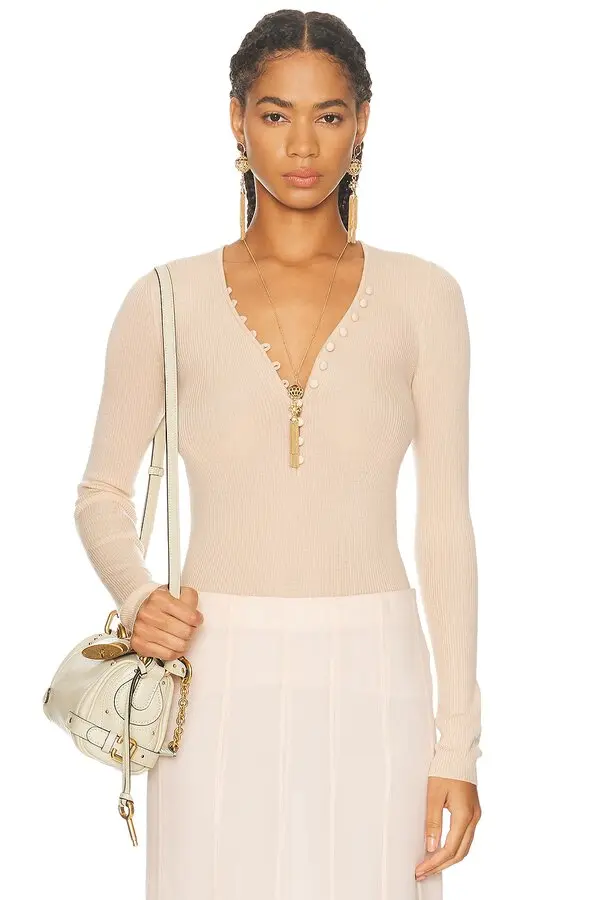 Chloé Long Sleeve Wool Top