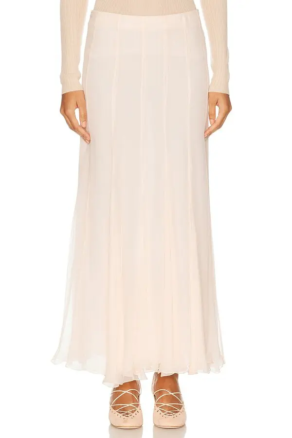 Chloé Sheer Maxi Skirt - Powdery Pink