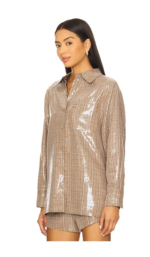 Line & Dot Checkmate Oversized Shacket