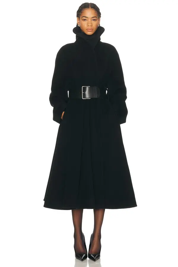 Balenciaga Wrap Coat - Black