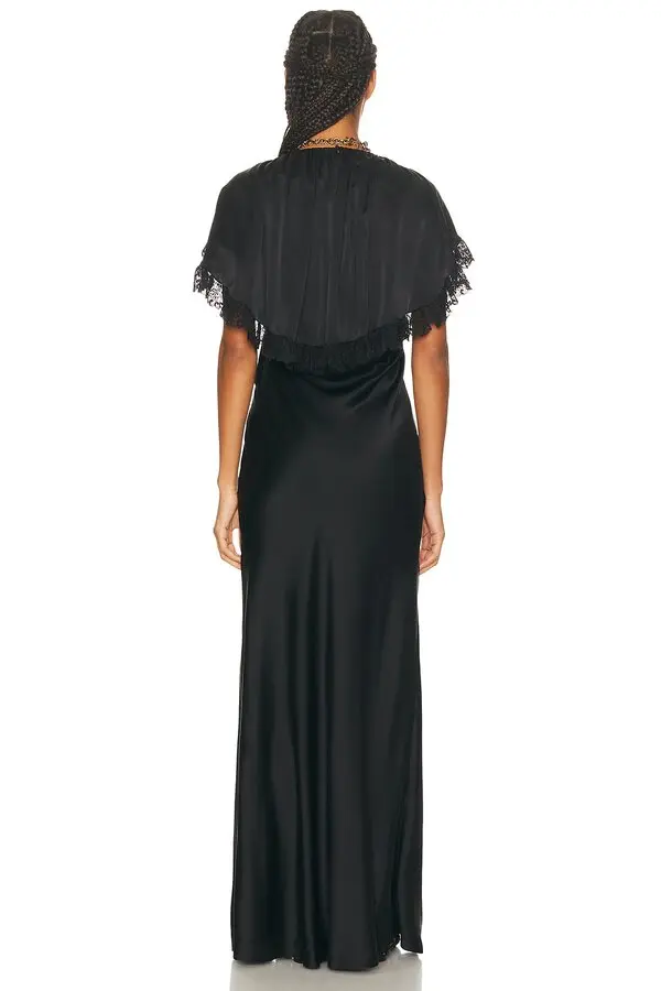 Lace Shoulder Maxi Dress