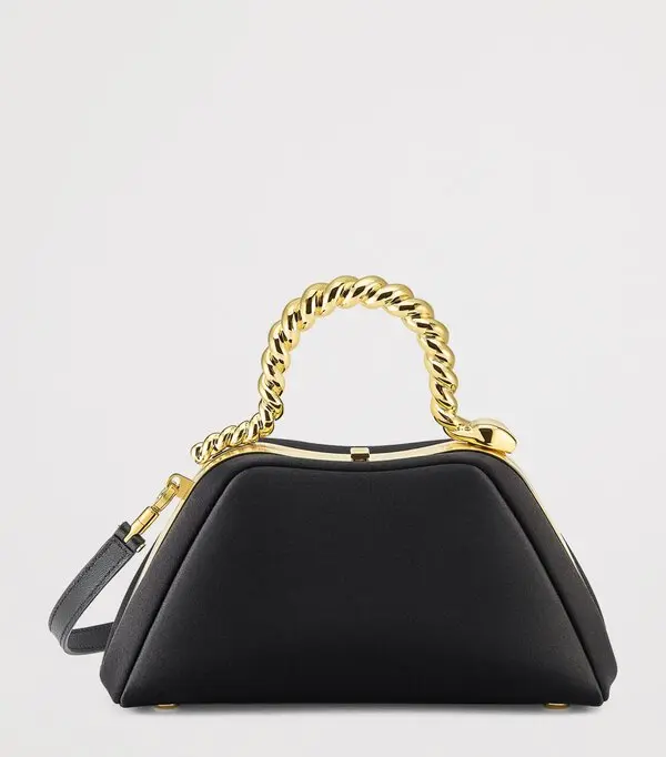 BVLGARI X Geraldine Guyot Mini Satin Serpentine Top-handle Bag - Black