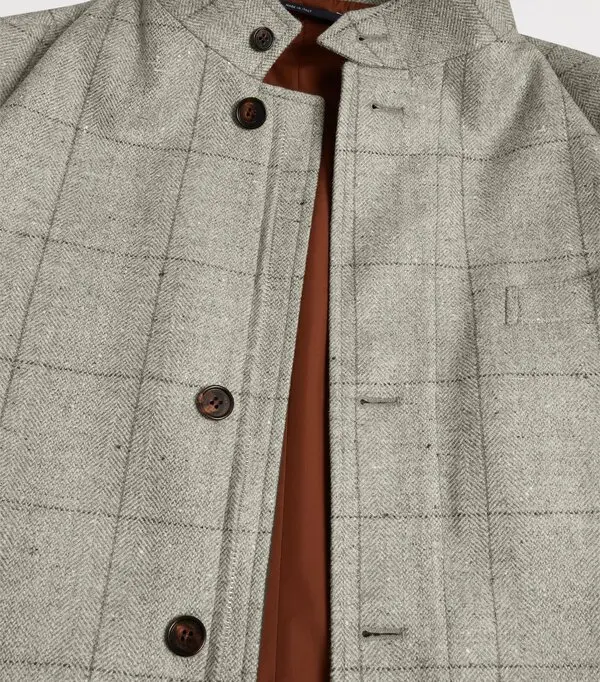 Dunhill Wool-silk Herringbone Travel Jacket