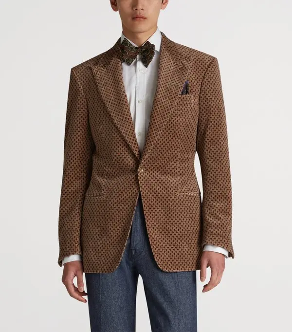 Dunhill Cotton Print Bourdon Evening Suit Jacket