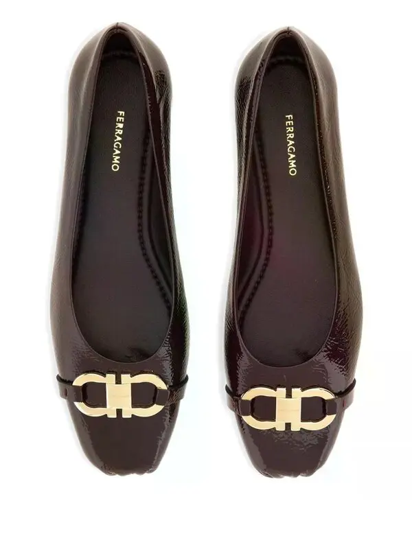 FERRAGAMO Buckle Detail Ballet Flats