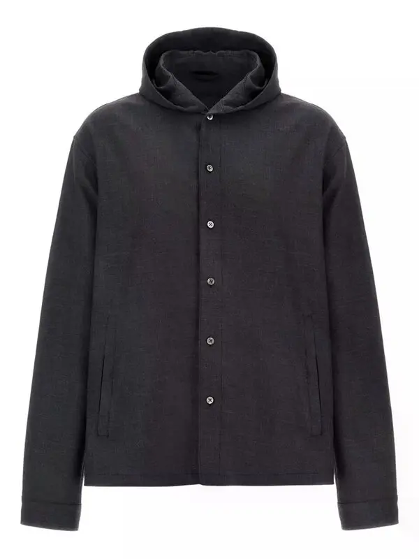 Herno Button-fastening Hooded Jacket