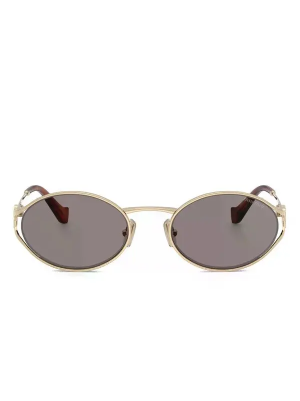 Miu Miu Round-frame Sunglasses - Gold