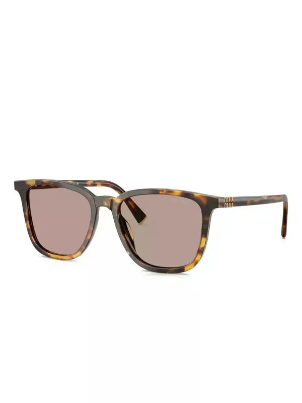 Miu Miu Tortoiseshell Square-frame Sunglasses - Brown