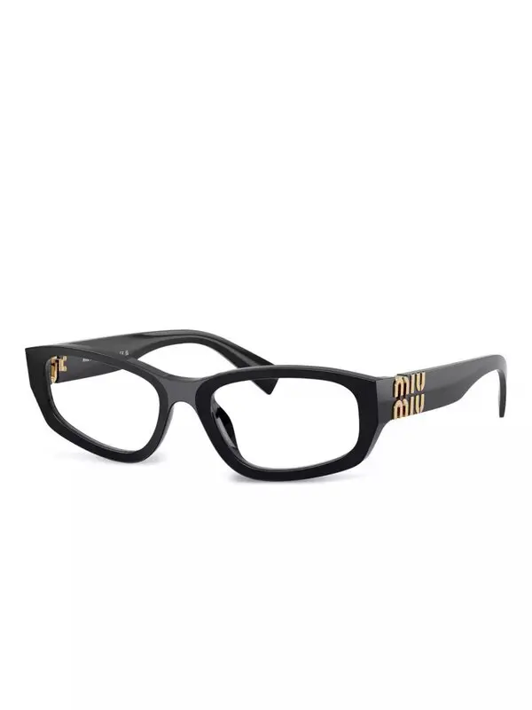 Miu Miu Logo Detail Eyeglasses - Black