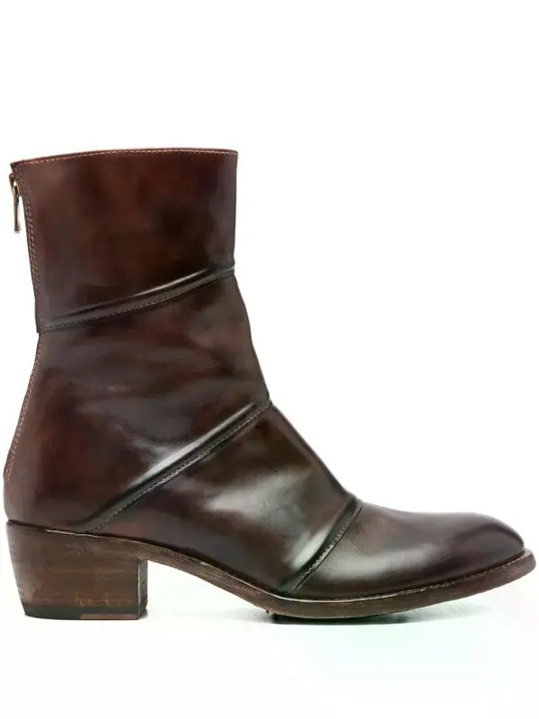 SHOTO 40mm Zip-fastening Leather Boots