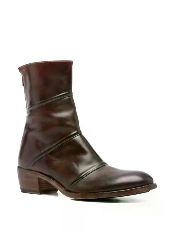 SHOTO 40mm Zip-fastening Leather Boots