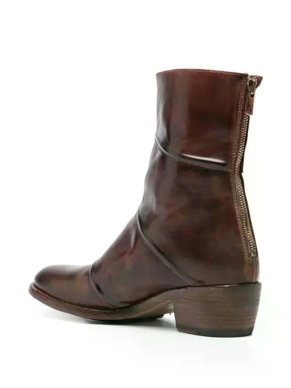 SHOTO 40mm Zip-fastening Leather Boots