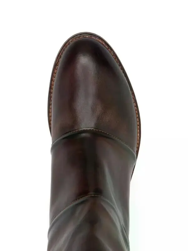 SHOTO 40mm Zip-fastening Leather Boots