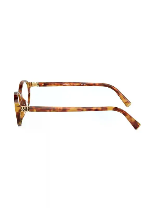 Miu Miu Tortoiseshell Oval-frame Glasses - Brown