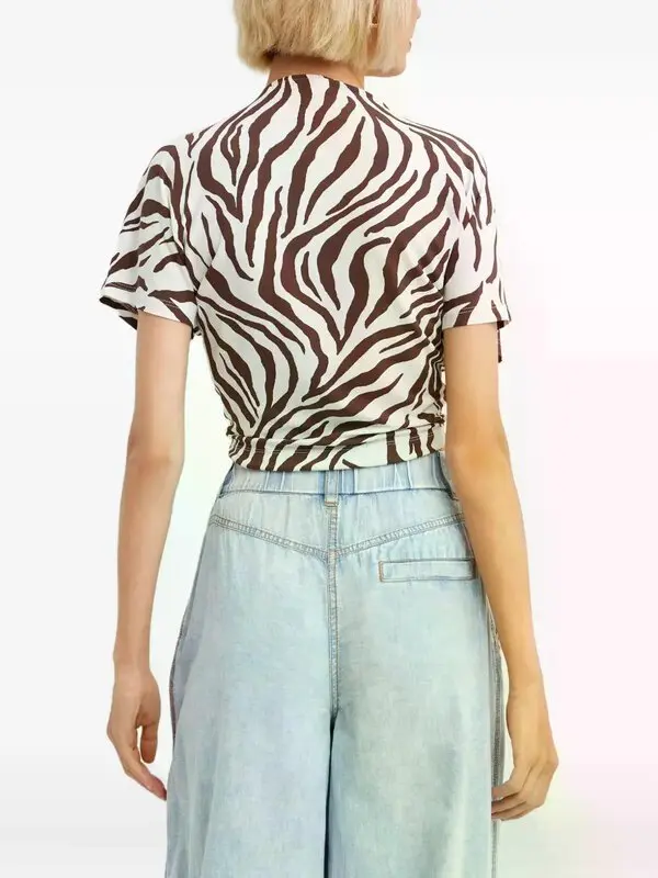 Max Mara Favore Zebra-pattern Top
