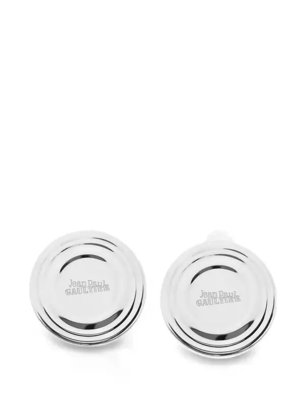 JEAN PAUL GAULTIER Tone Logo Earrings - Silver