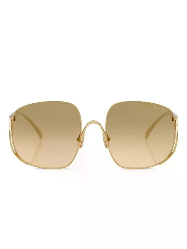 Miu Miu Square-frame Sunglasses - Gold