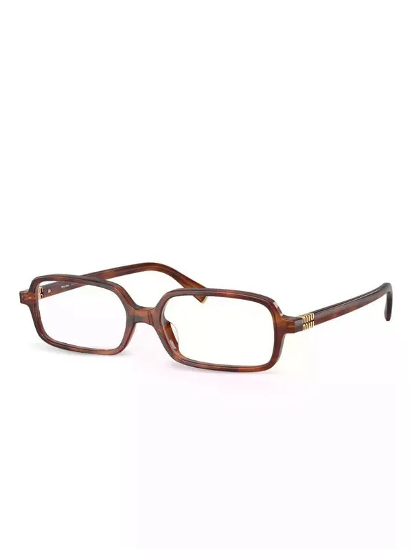 Miu Miu Tortoiseshell-pattern Rectangle-frame Glasses