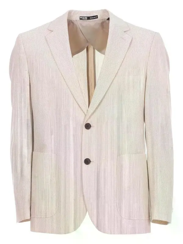 SELECTED Yale Seersucker Blazer - Neutrals
