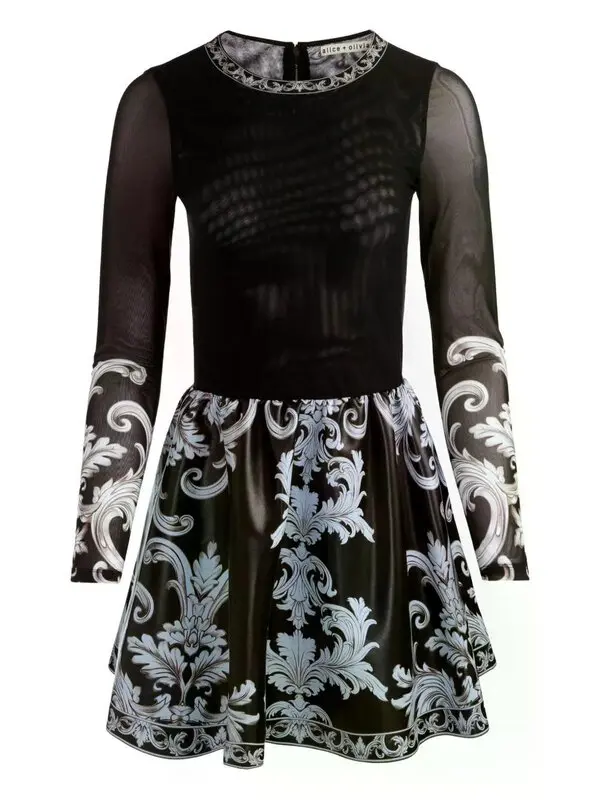 Alice + Olivia Chara Faux Leather Dress - Black | Editorialist