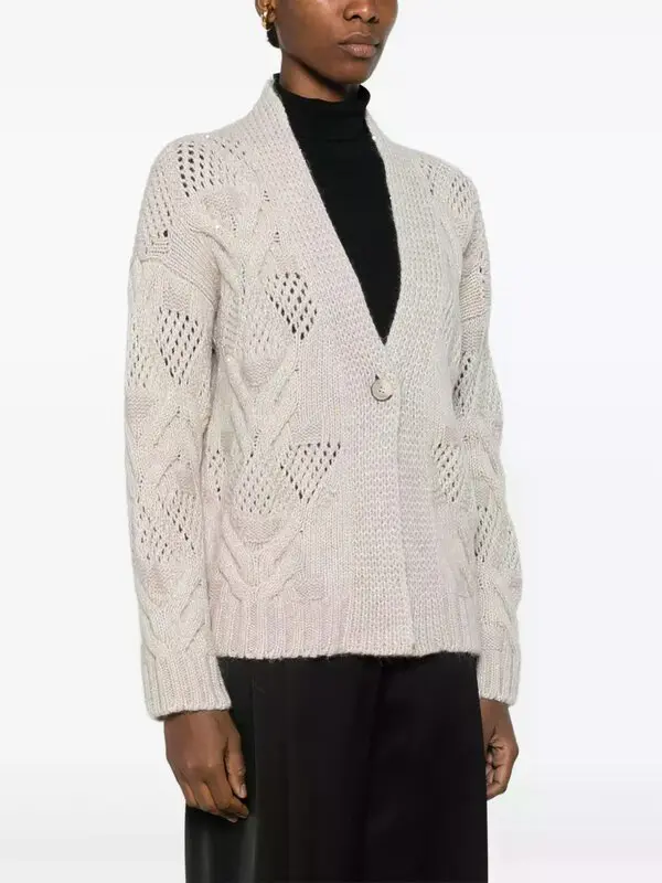 GRAN SASSO Cable Knit Button-fastening Cardigan