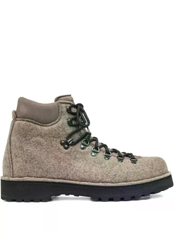 Diemme Felt Lace-up Boots - Neutrals