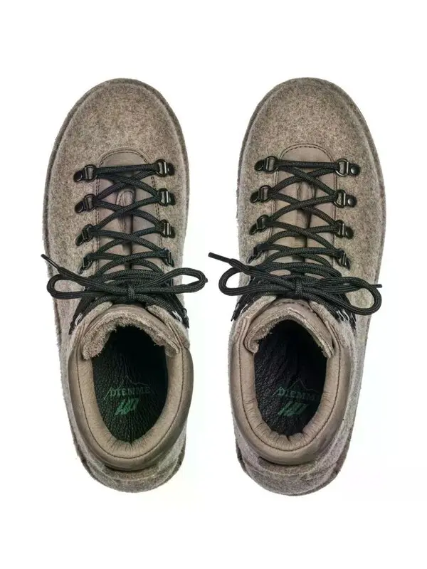 Diemme Felt Lace-up Boots - Neutrals