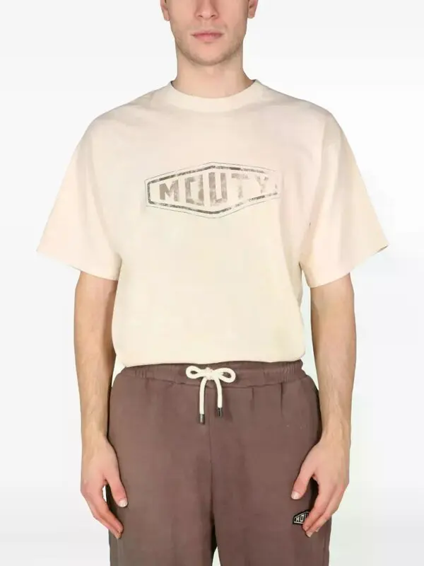 MOUTY Logo-print T-shirt - Neutrals