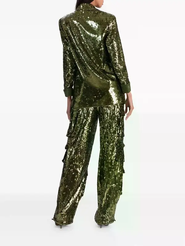 Alice + Olivia Sequinned Blazer - Green
