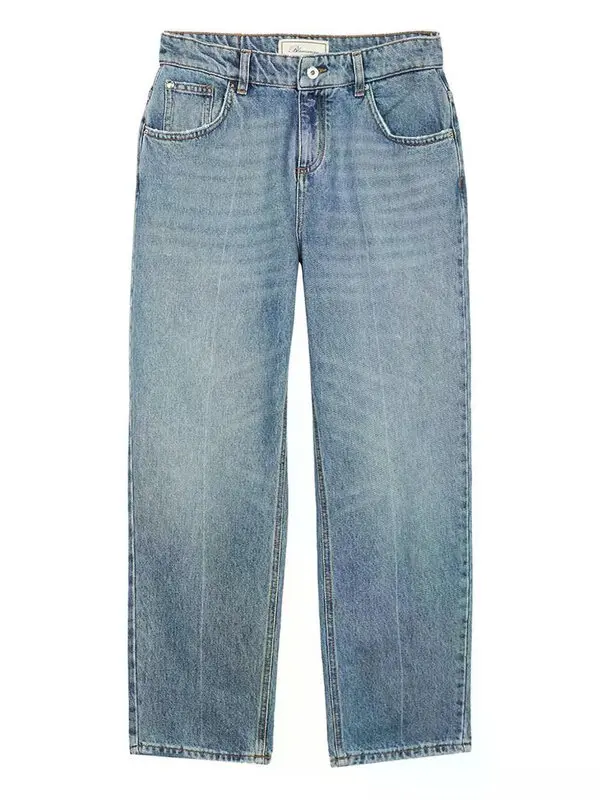 Blumarine Whiskered Straight Jeans