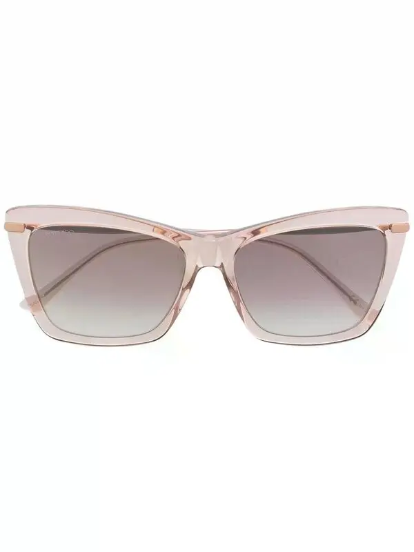JIMMY CHOO Oversized Frame Sunglasses - Gold