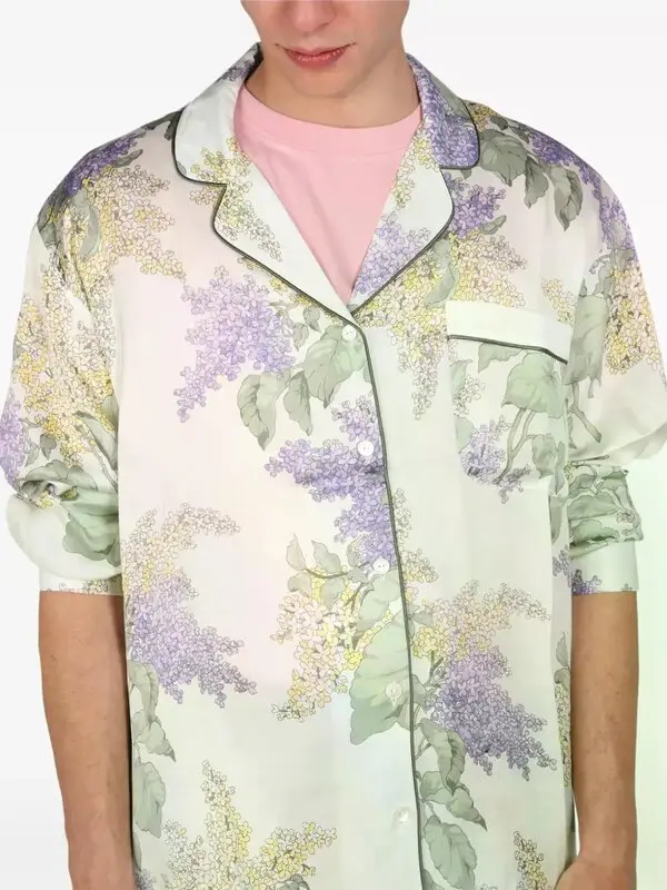 MOUTY Floral-print Piped Shirt